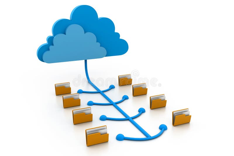 Cloud computing files stock illustration. Illustration of data - 48095183