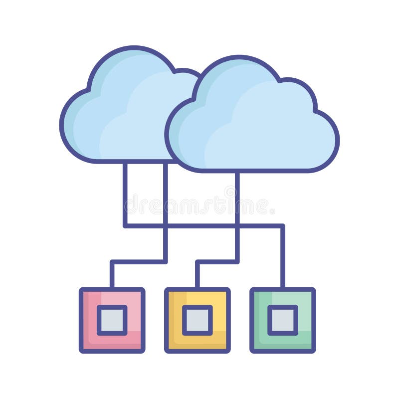Cloud Computing Fill Vector Icon Which Can Easily Modify or Edit Stock Vector - Illustration of ...