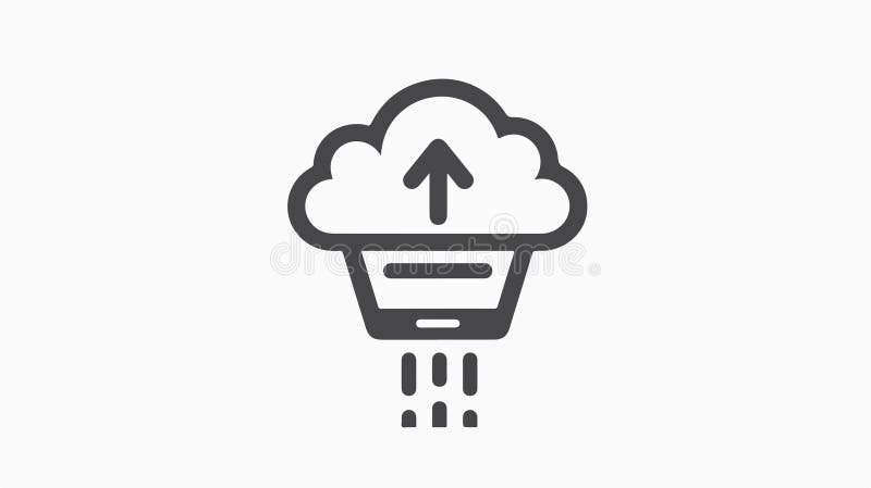Cloud Computing Filter Outline Icon for Online Technology Solutions and ...