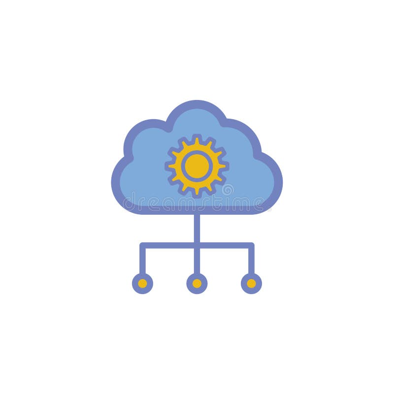 Cloud Computing Flat Vector Icon Sign Symbol Stock Vector ...