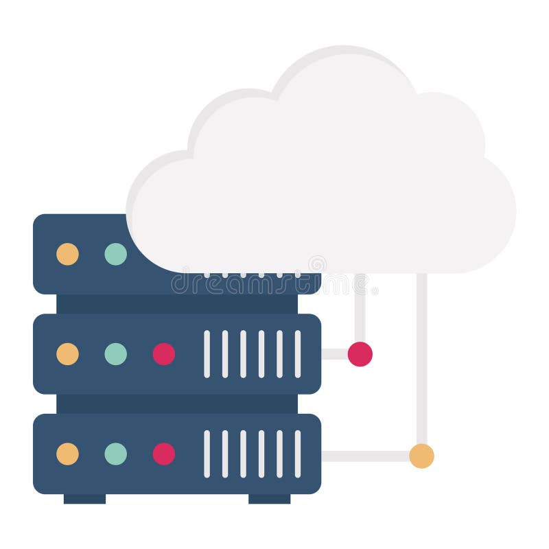 Cloud Computing Flat Vector Icon Which Can Easily Modify or Edit Stock Vector - Illustration of ...