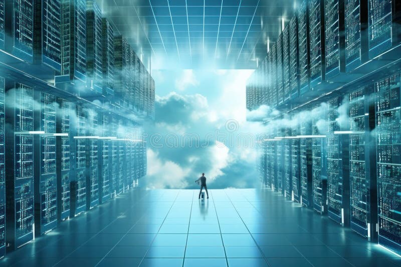 Cloud Computing: the Future of Data Storage and Processing Stock Photo ...