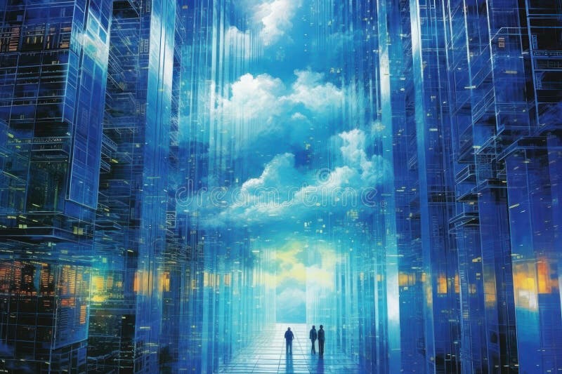 Exploring Cloud Computing S Global Reach AI Generated Stock Photo ...