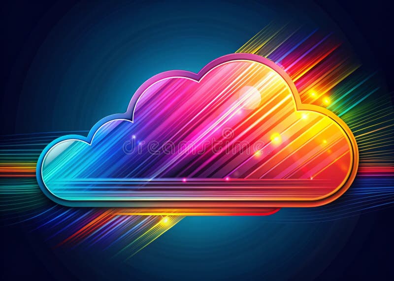 Cloud Computing a Futuristic Abstract Design Explores the Digital ...
