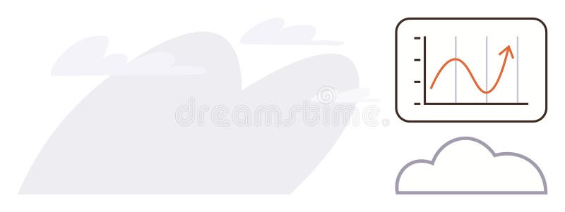 Cloud Computing Growth Concept with Data Analytics Chart and Cloud ...