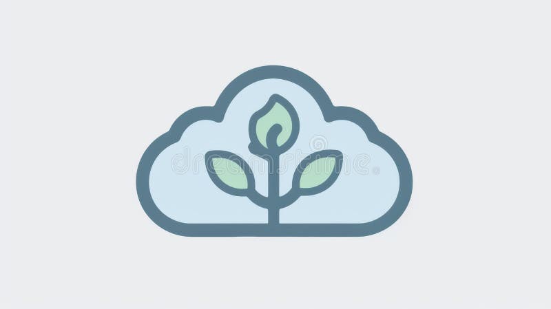 Cloud Computing Growth Concept, Plant Growing Inside Cloud, Data ...