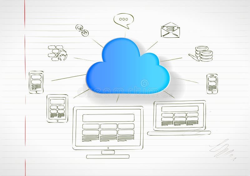 Cloud computing stock vector. Illustration of globalization - 43795886