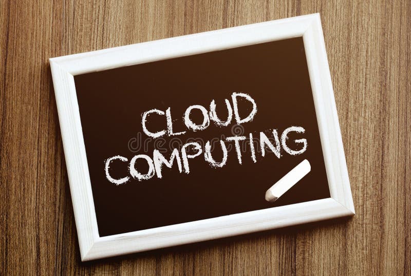 Cloud Computing. Hand Writing with Copyspace for Text Stock Image ...