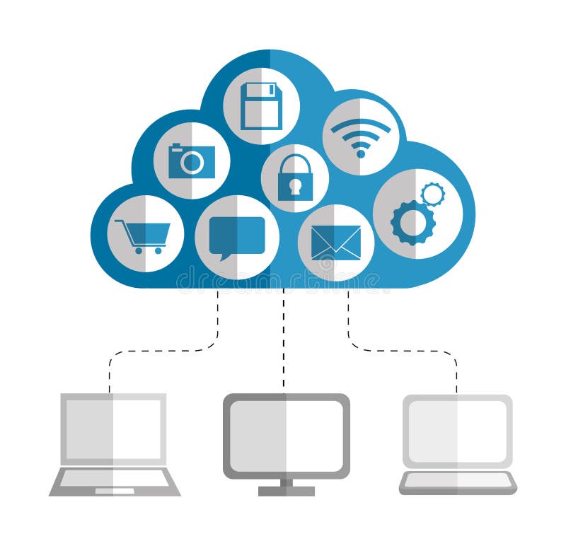 Cloud computing technology stock vector. Illustration of cloud - 80861194