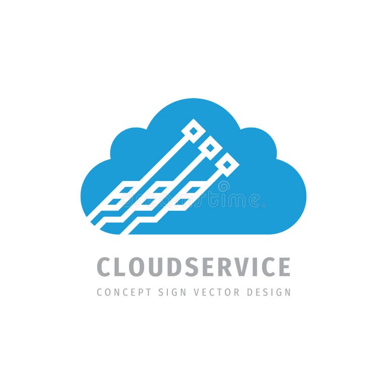 Cloud Computing Hosting Icon Logo Design. Hosting Technology Sign. Data ...