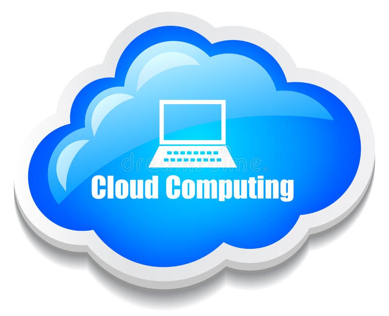 Cloud computing icon stock vector. Illustration of background - 24255261