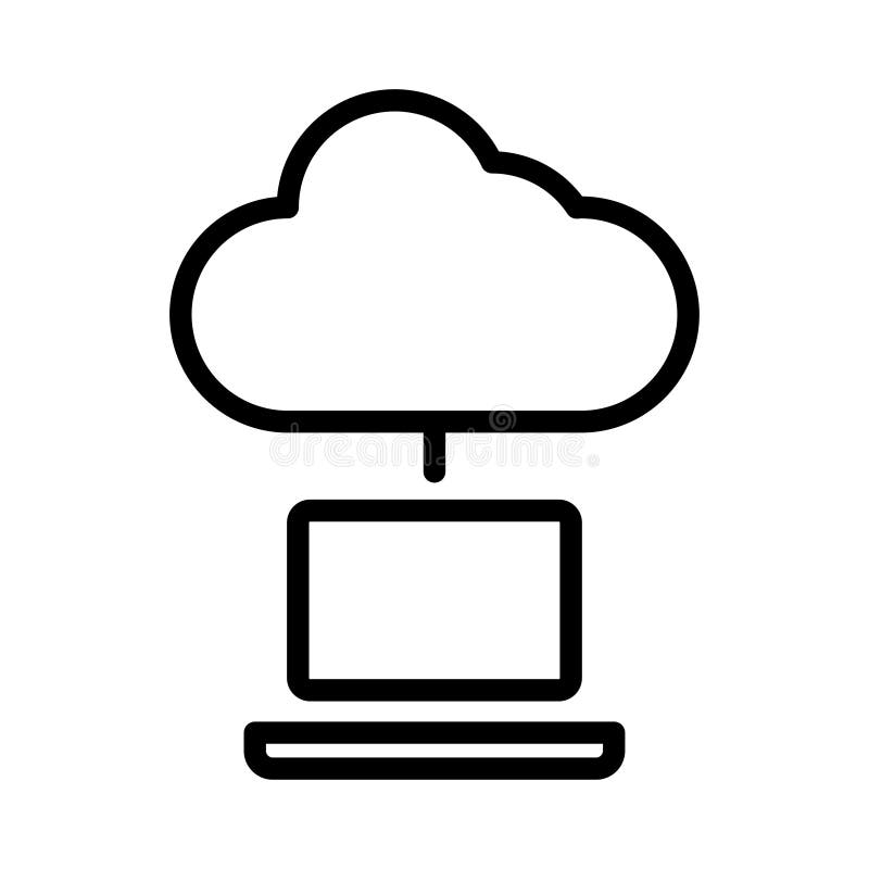 Cloud computing icon stock vector. Illustration of network - 255098303