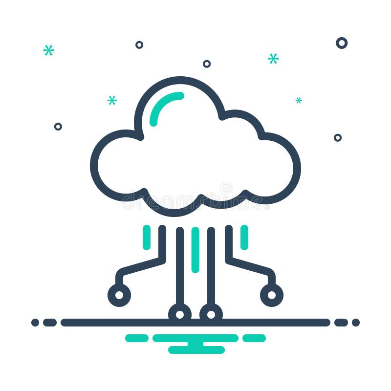 Mix Icon for Cloud Computing, Cloud and Hosting Stock Vector ...