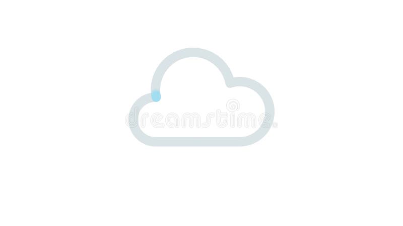 Cloud Computing Icon Blue Clouds and Up and Down Arrows Concept of ...