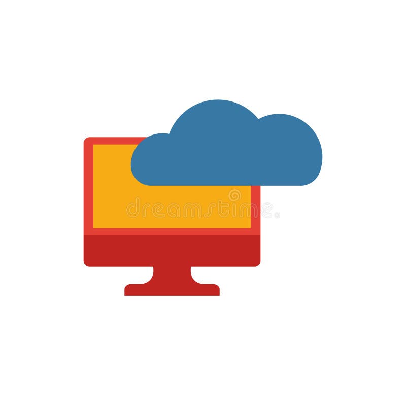 Cloud Computing Icon. Colored Simple Elements from Industry 4.0 ...