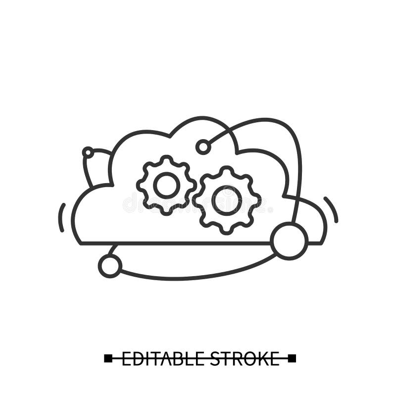 Cloud Computing Icon.Concept of Grid Computing and Remote Data Storage ...