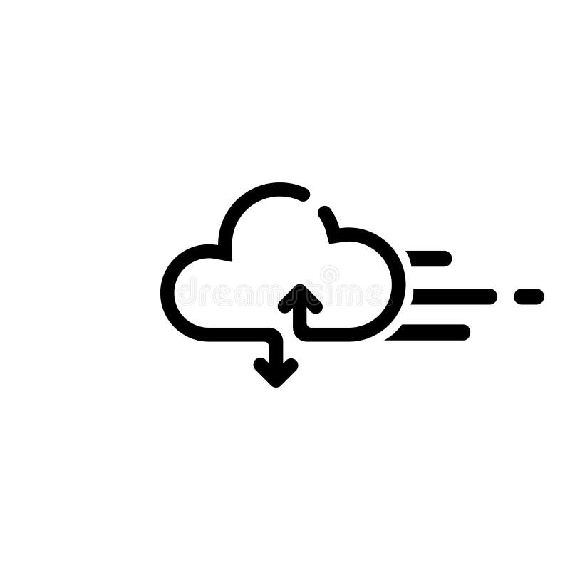 Cloud Computing Icon or Corporate Identity in Simple Design on an ...