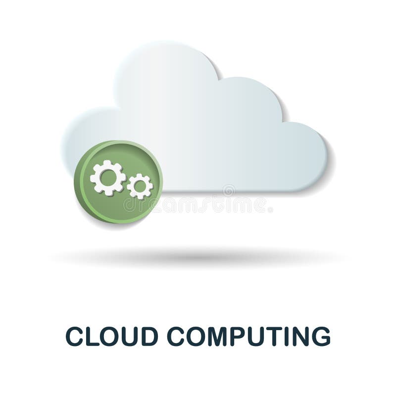 Cloud Computing Icon. 3d Illustration from Digitalization Collection ...