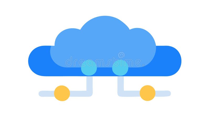 Cloud Computing Icon for Data and Online Services, Vector Design ...