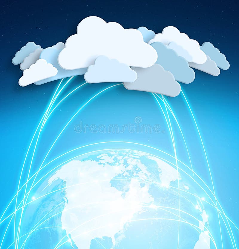 Cloud Computing, Icon and Global with Graphic, Data and Connectivity ...
