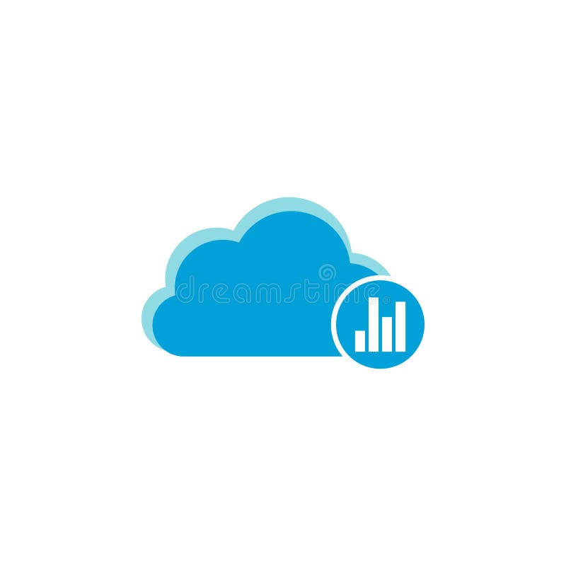 Cloud Computing Icon, Graph Chart Icon Stock Vector - Illustration of ...