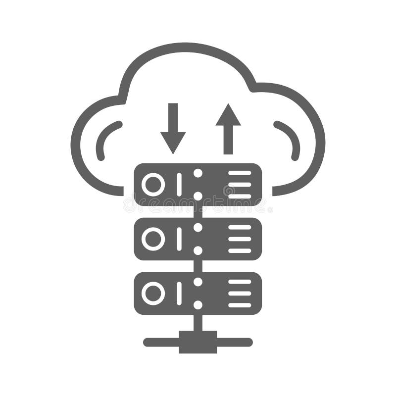 Cloud, Computing Icon. Gray Vector Graphics Stock Vector - Illustration ...