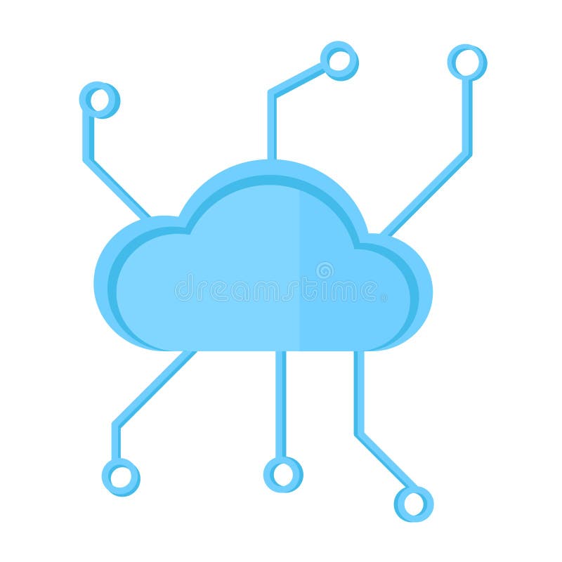 Cloud computing icon stock vector. Illustration of clipart - 141719715