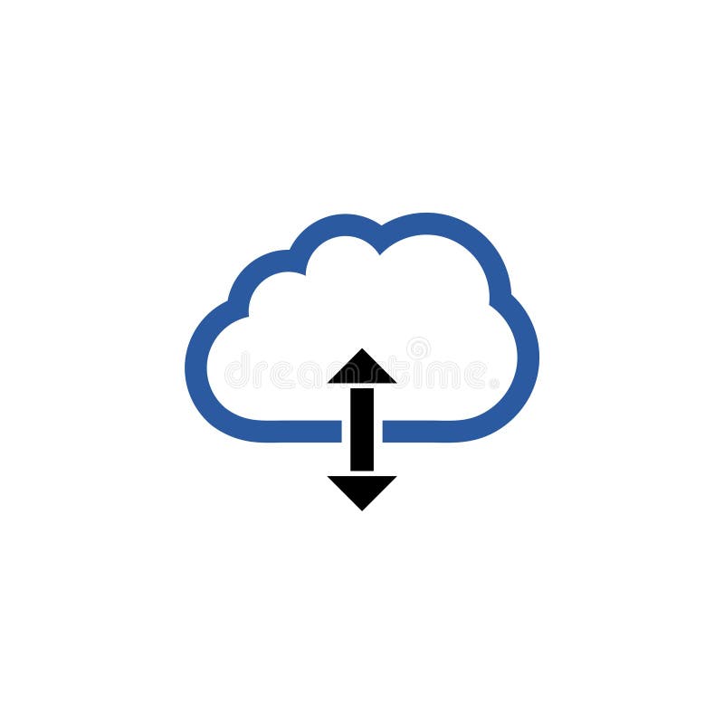 Cloud Computing Simple Sticker or Logo Stock Vector - Illustration of ...