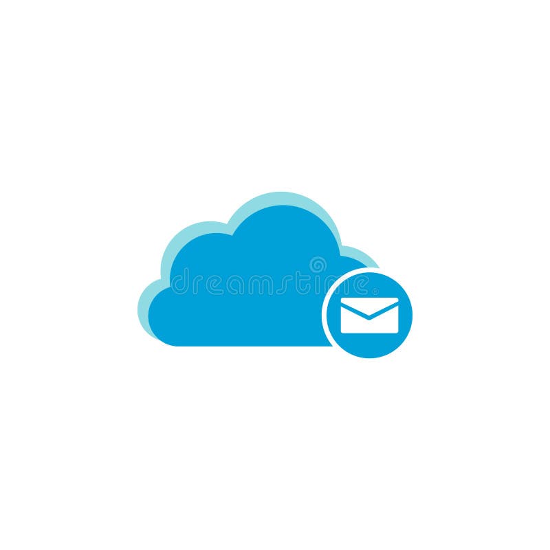 Cloud Computing Icon, Mail Icon Stock Vector - Illustration of transfer ...