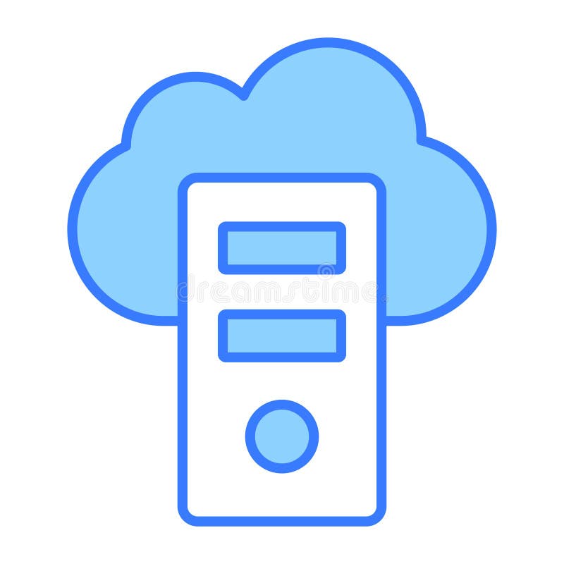 Cloud Computing Icon Modern Illustration Stock Vector - Illustration of ...