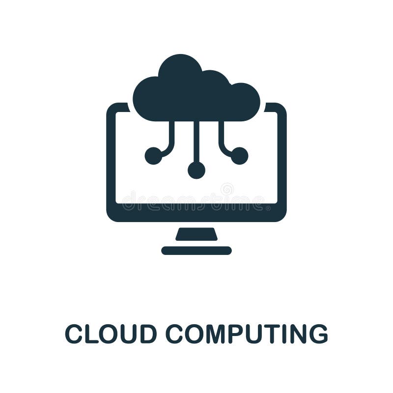 Cloud Computing Icon. Monochrome Sign from Industry 4.0 Collection ...