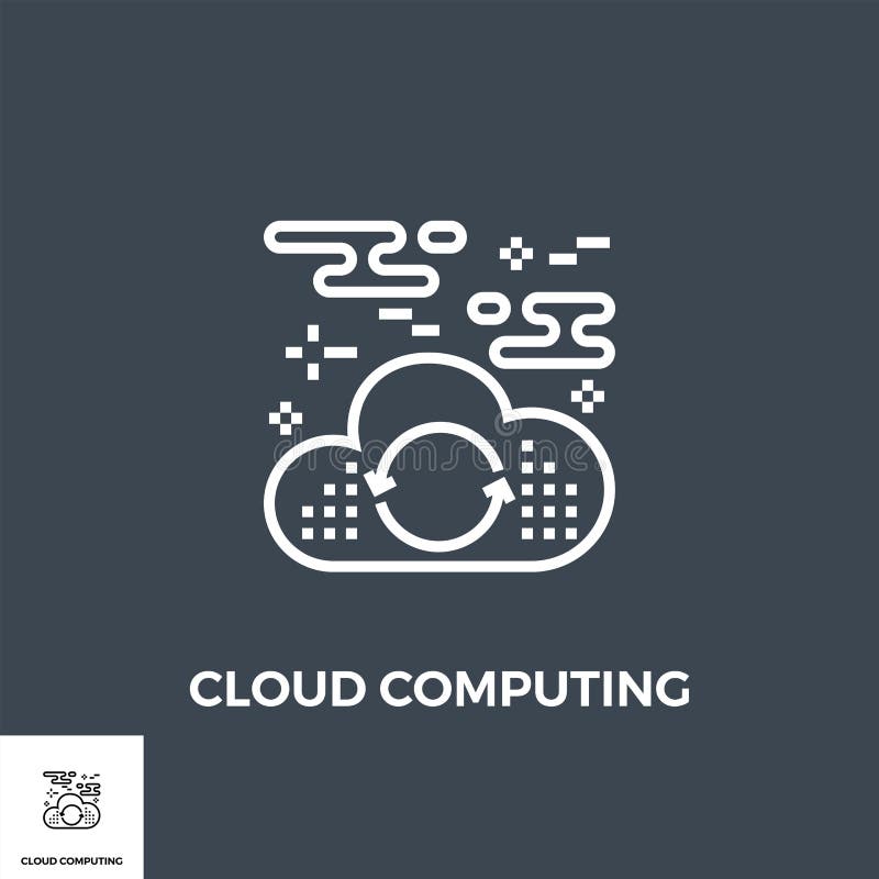 Cloud Computing Icon stock vector. Illustration of flat - 197126693