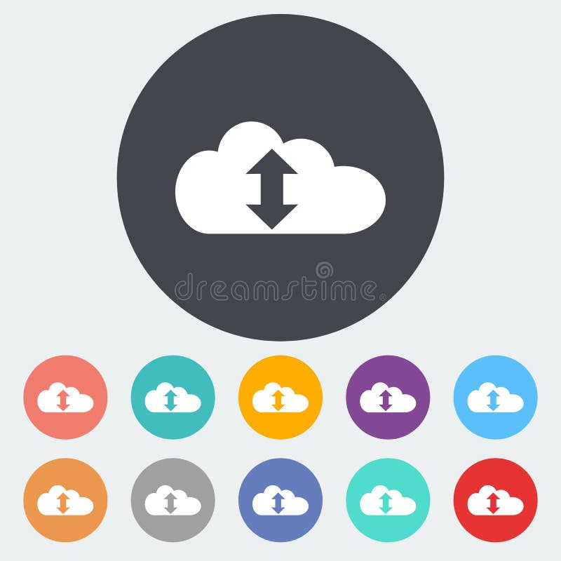 Cloud computing icon stock vector. Illustration of gray - 95061090