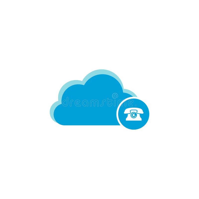 Cloud Computing Icon, Telephone Icon Stock Vector - Illustration of ...