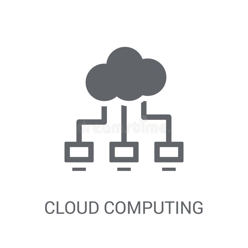 Cloud Computing Icon. Trendy Cloud Computing Logo Concept on White ...