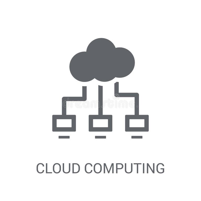 Cloud Computing Icon. Trendy Cloud Computing Logo Concept on White ...