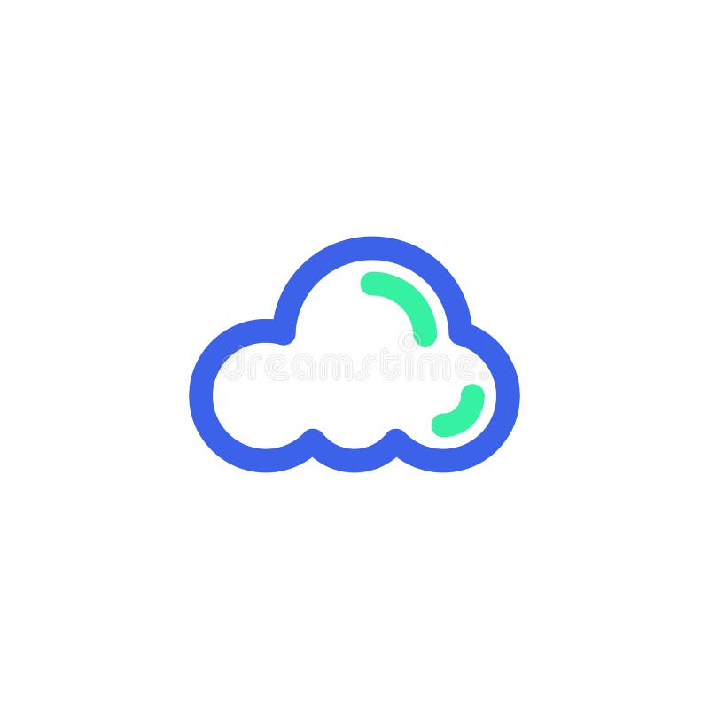 Cloud Computing Icon Vector Stock Vector - Illustration of simple ...