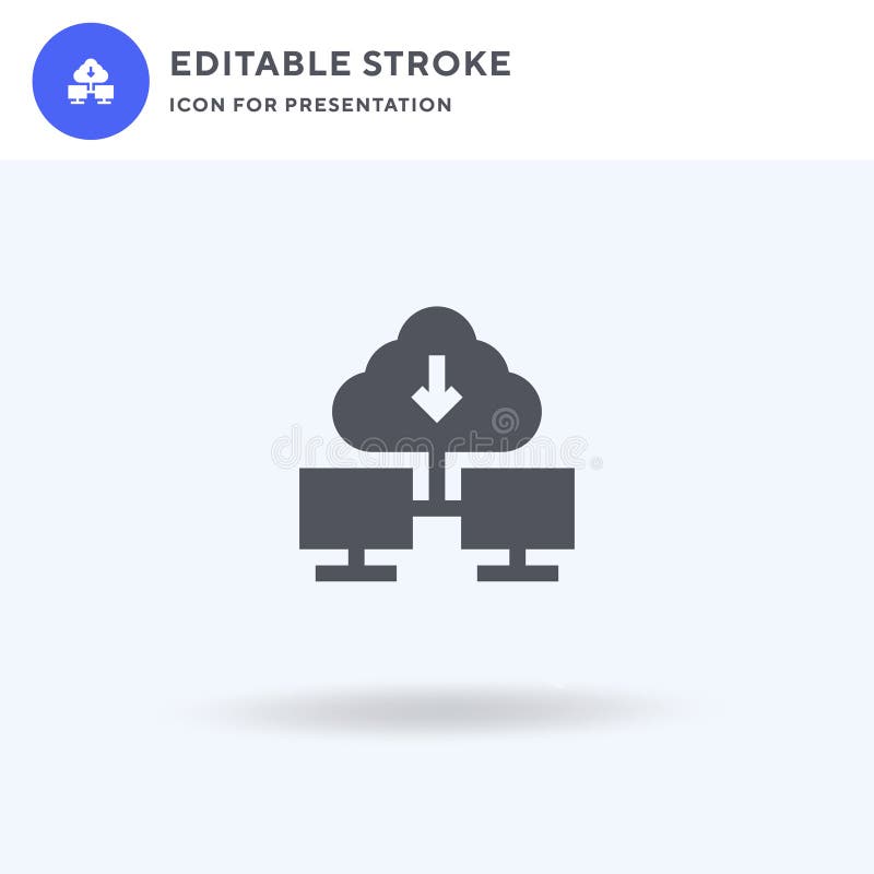 Cloud Computing Icon Vector, Filled Flat Sign, Solid Pictogram Isolated ...