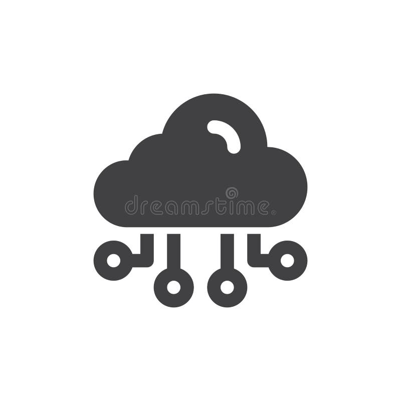 Cloud Computing Icon Vector, Filled Flat Sign, Solid Pictogram Isolated ...