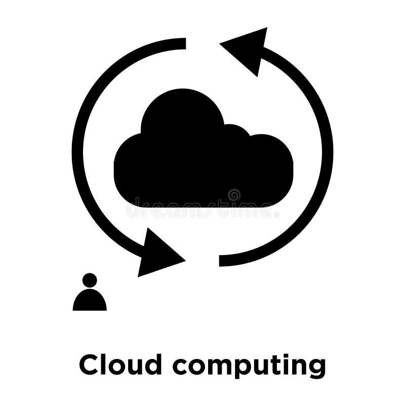 Cloud Computing Icon Vector Sign and Symbol Isolated on White ...
