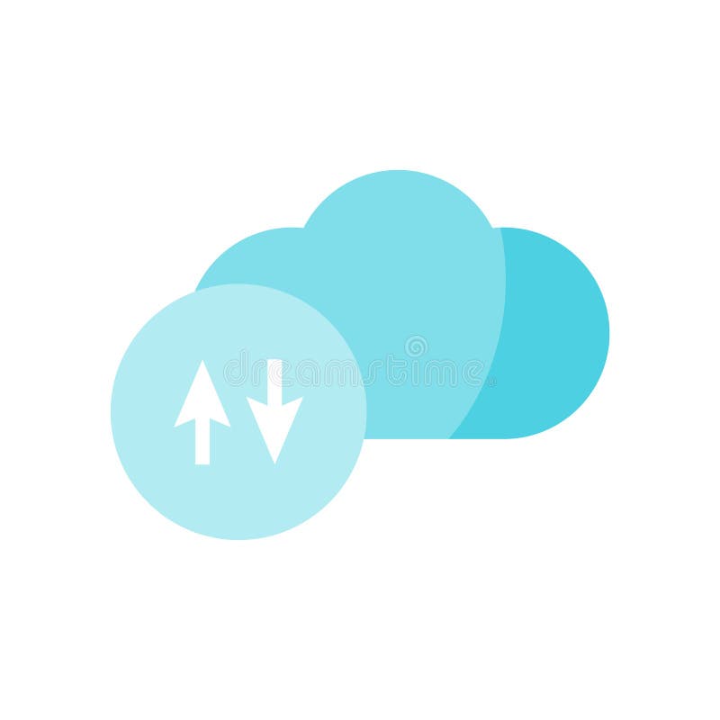 Cloud Computing Icon Vector Sign and Symbol Isolated on White Background, Cloud Computing Logo ...