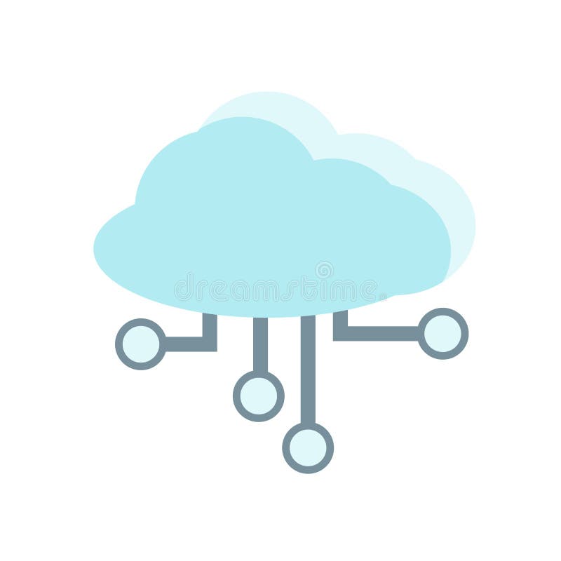 Cloud Computing Linear Icon. Modern Outline Cloud Computing Logo Stock ...