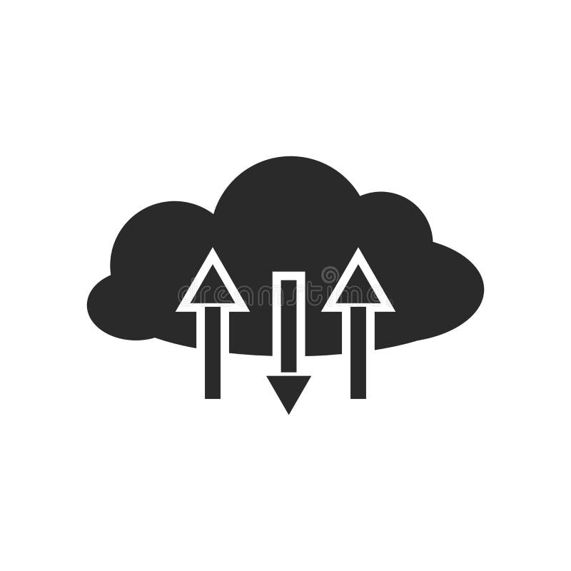 Cloud Computing Icon Vector Sign and Symbol Isolated on White Background, Cloud Computing Logo ...