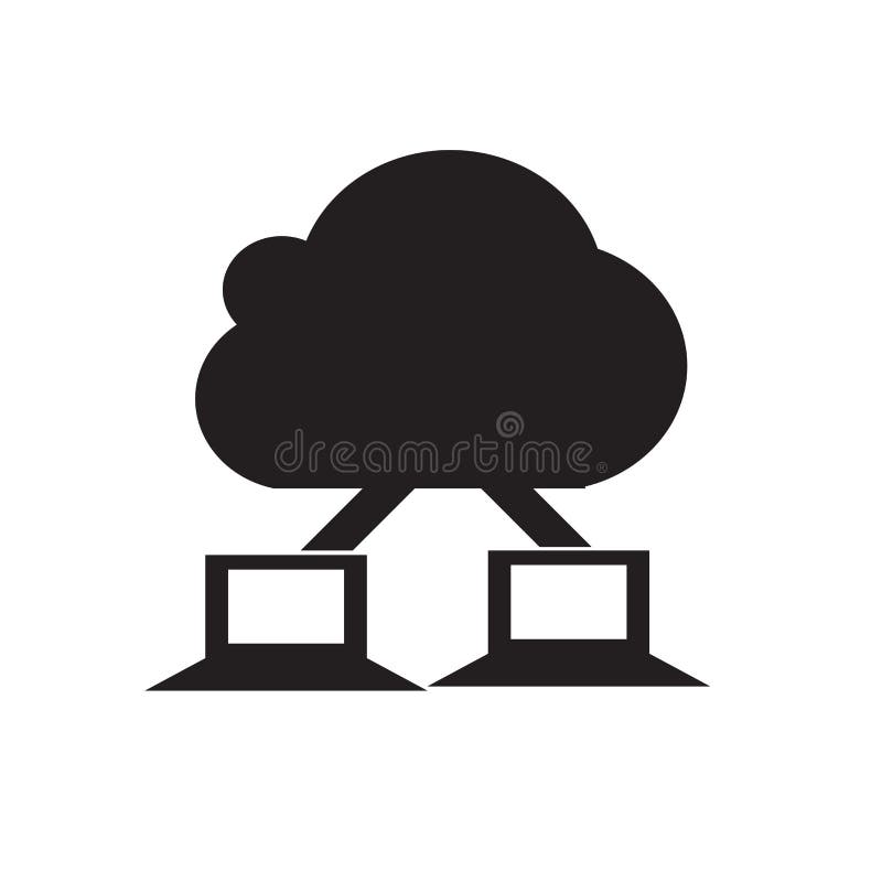 Cloud Computing Icon Vector Sign and Symbol Isolated on White Background, Cloud Computing Logo ...