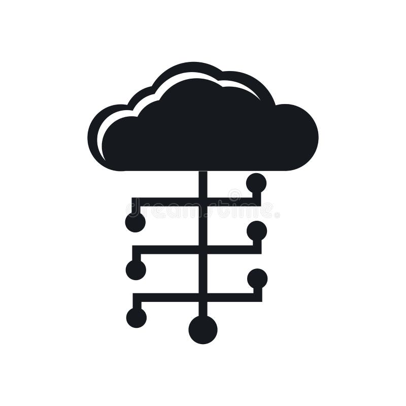 Cloud Computing Icon Vector Sign and Symbol Isolated on White Background, Cloud Computing Logo ...
