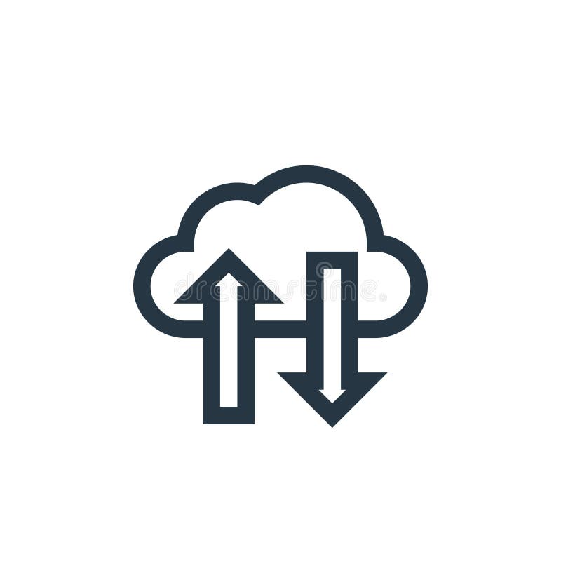 Cloud Computing Icon Vector from Web Maintenance Concept. Thin Line ...