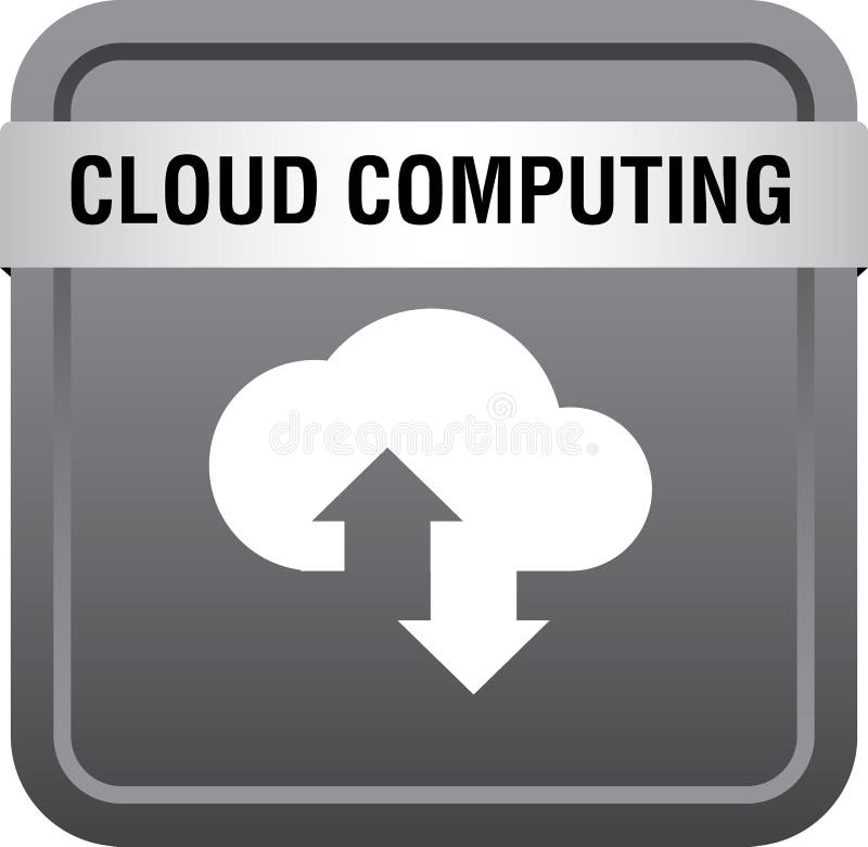 Cloud Computing Icon Web Button Stock Illustration - Illustration of digital, buttons: 120204083