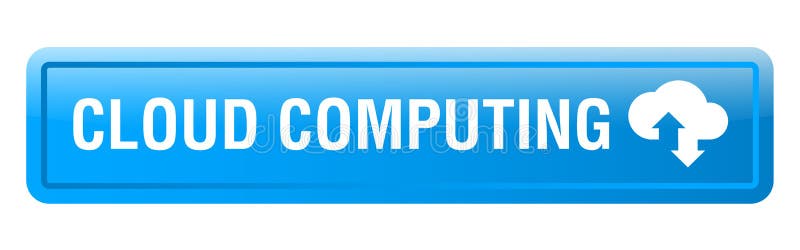 Cloud Computing Icon Web Button Stock Illustration - Illustration of ...