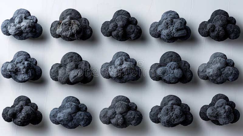 Cloud Computing Icons Arranged in a Grid Pattern, Representing the Vast ...