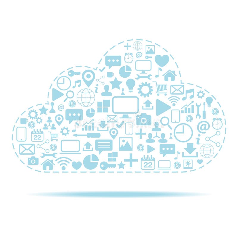 Cloud Storage Data File Types Document Icons Stock Photo - Illustration ... Cloud Storage Data File Types Document Icons Stock Photo - Illustration ...